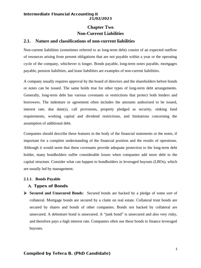 Chapter 2 Intermediate II | PDF