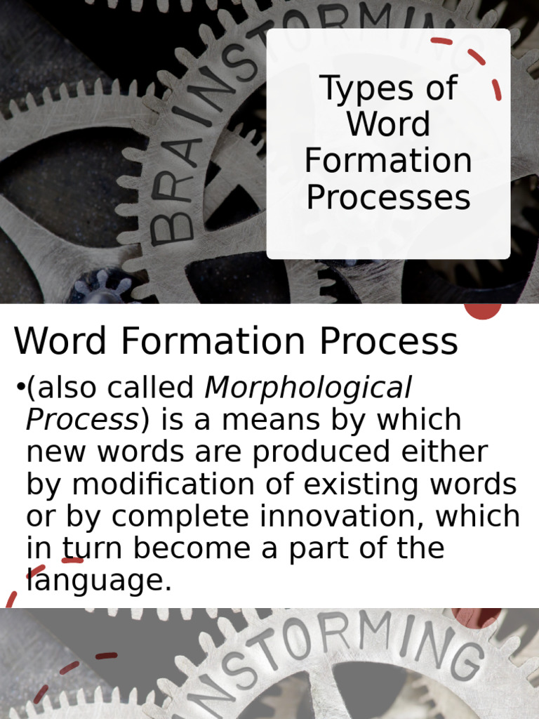 GRADE 9 ENGLISH Types of Word Formation Processes | PDF