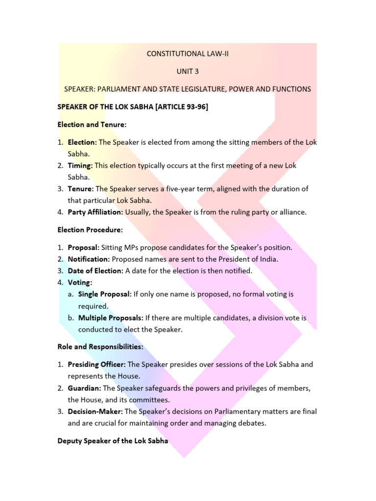 Constitutional Law 2 Unit 3 | PDF