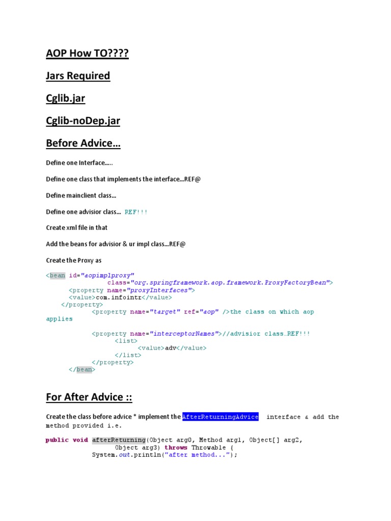 Aop in Spring | PDF | Component Object Model | Interface (Computing)