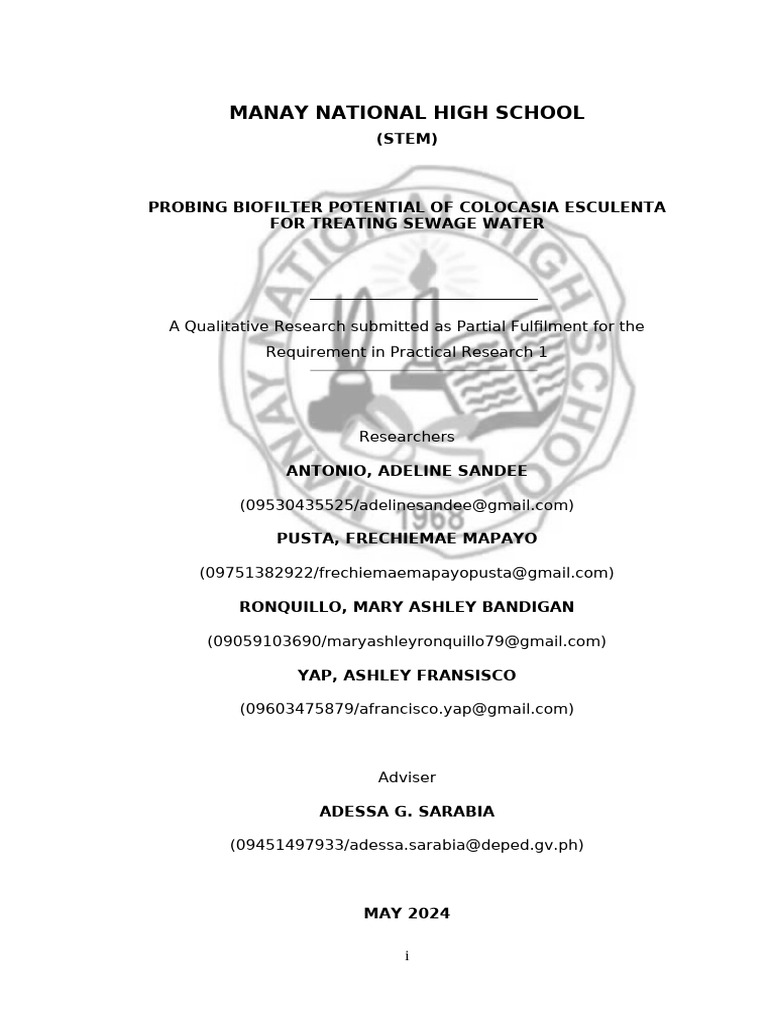 Front Page Group 2 Final Manuscript - 1 | PDF