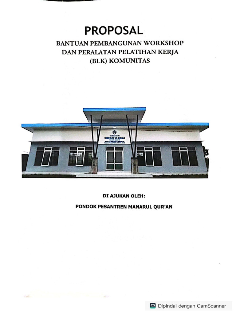 Proposal BLK Ponpes Manarul Quran | PDF