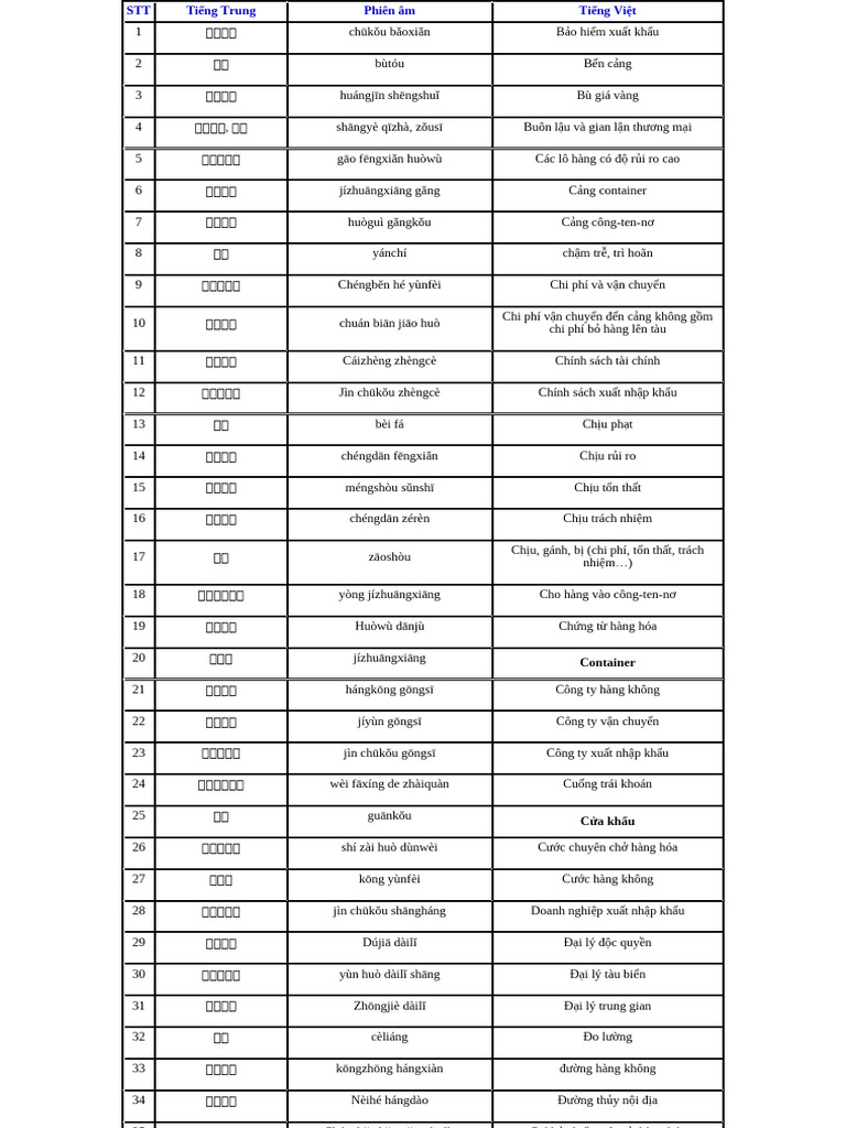 T V NG XNK Trung | PDF