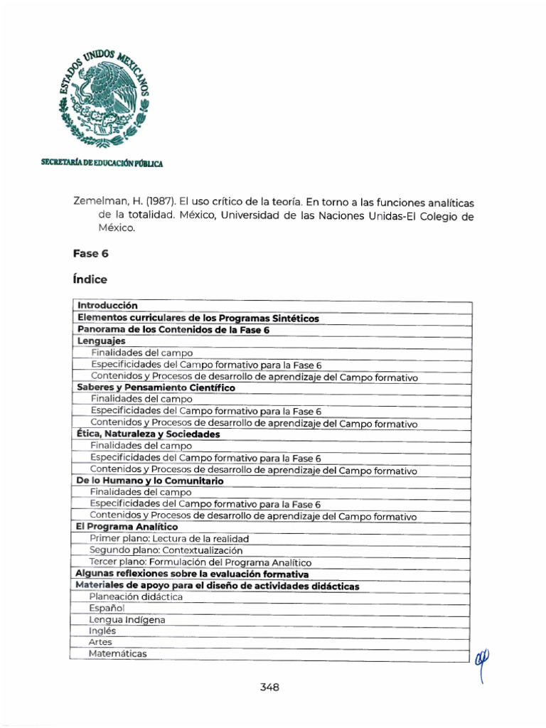 Programa Sintetico Fase 6 Actual.... | PDF