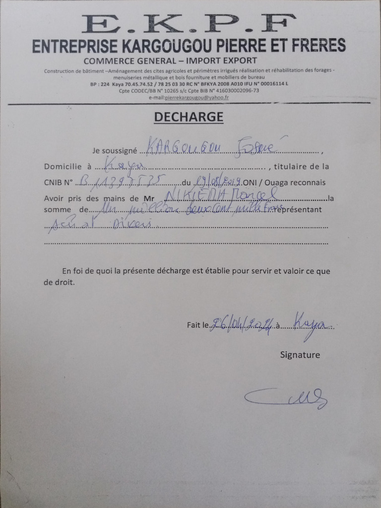 Decharge de Josué | PDF