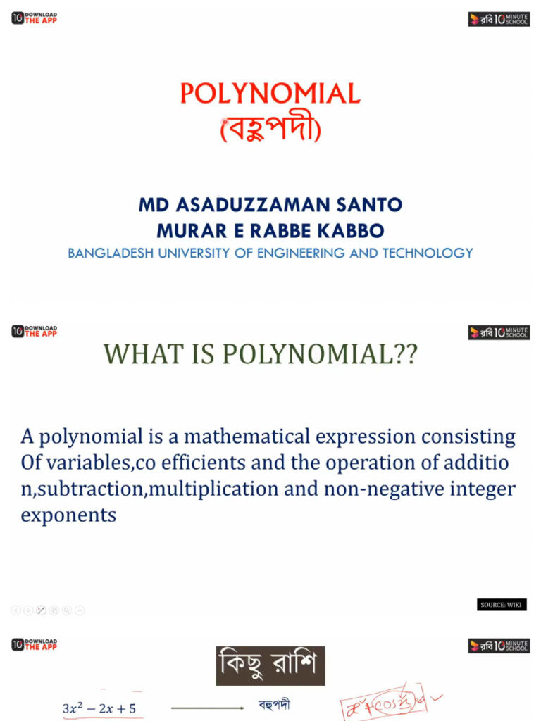 Chap 4 Polynomial | PDF