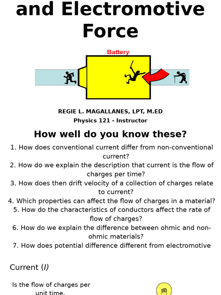 Current Resistance and Electromotive Force | PDF