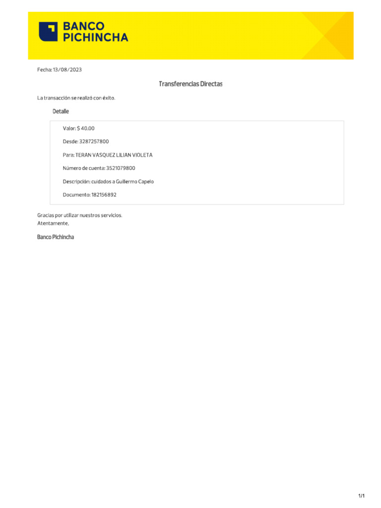 Semana Hasta El 13-08 | PDF