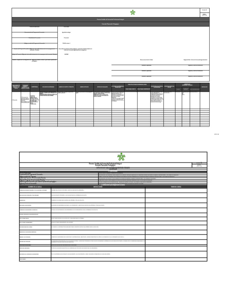 GPFI-F-134PlaneacionPedagogicaProyectoFormativo - Diana Cortes | PDF