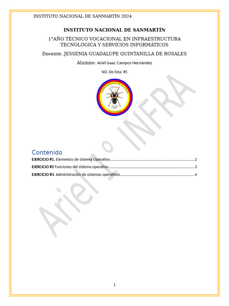 Tarea 6 - 1°INF - #5 | PDF