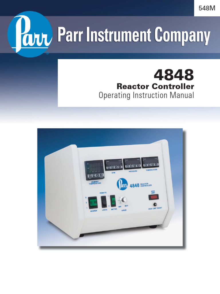 4848 Reactor Controller Manual | PDF | Fuse (Electrical) | Thermocouple