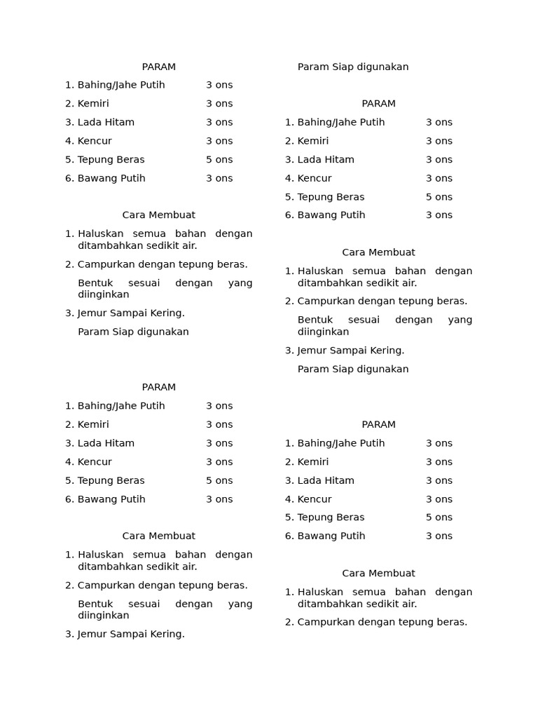 Kegiatan Param | PDF