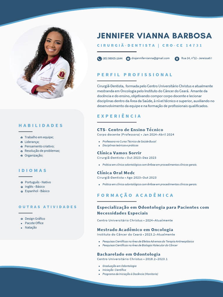 Currículo Jennifer PDF | PDF