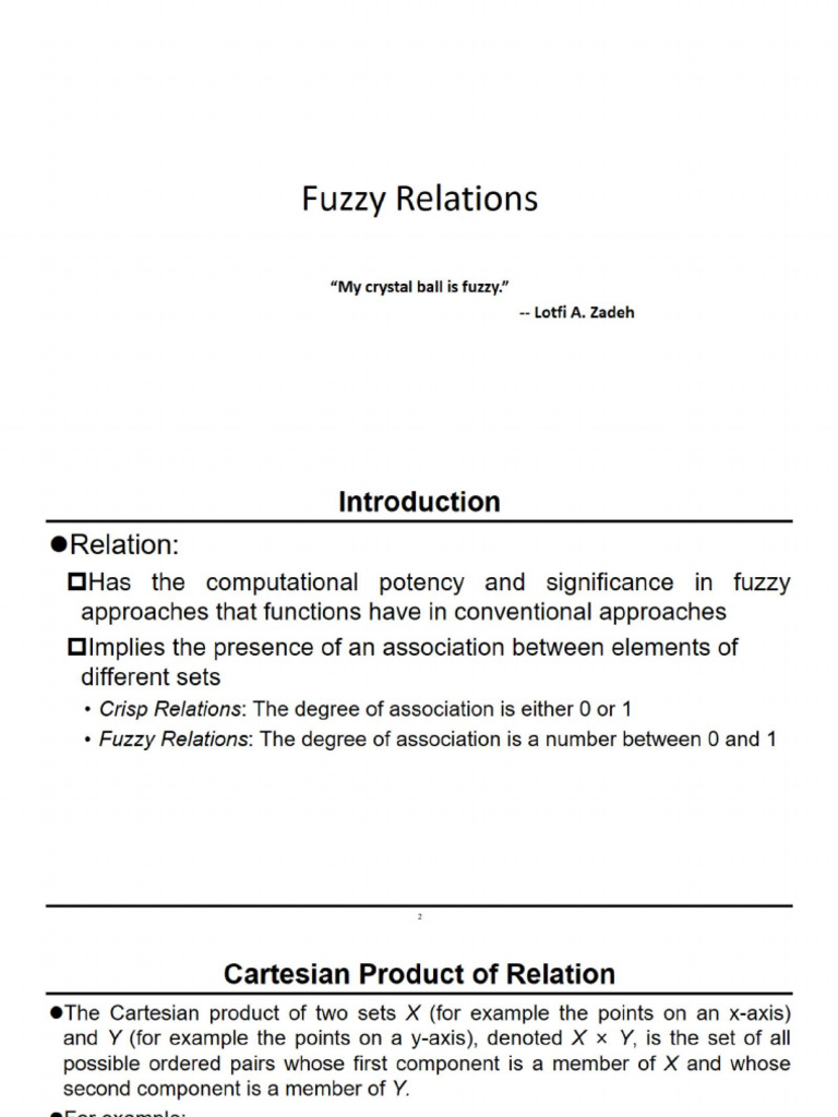 Lecture 2 Fuzzy Relations Pdf