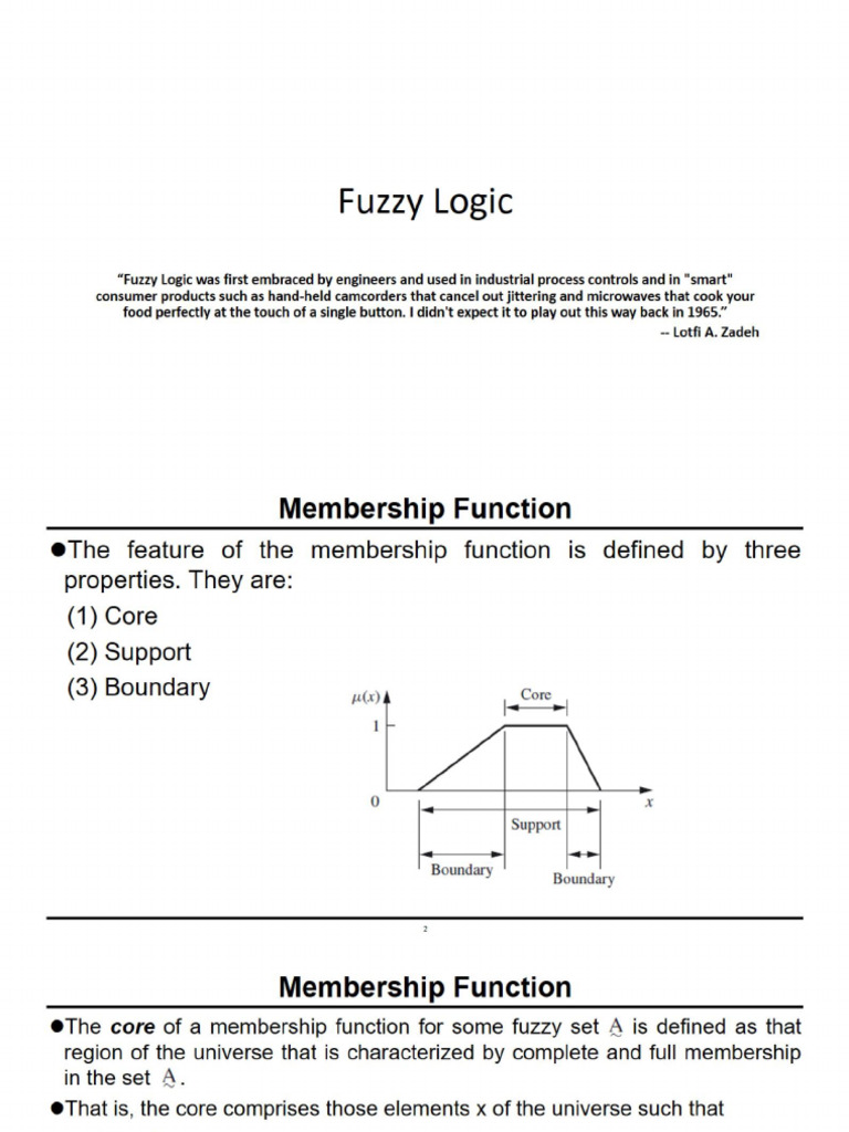 Lecture 3 - Fuzzy Logic | PDF