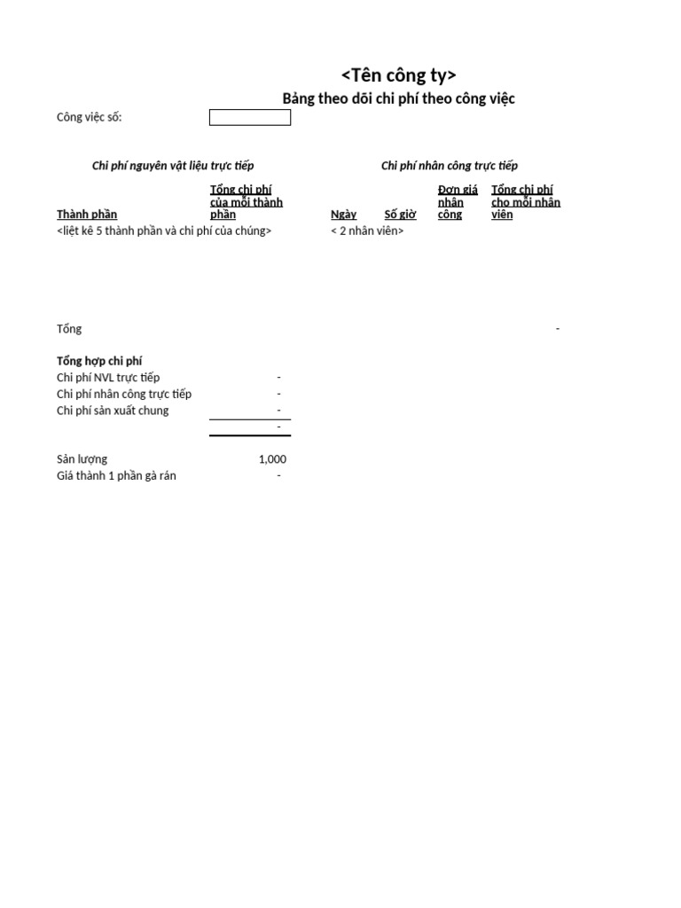 Cong Ty Ga Ran - Templates | PDF