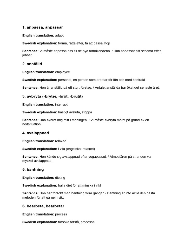 Ord Ur Kapitel 3 | PDF