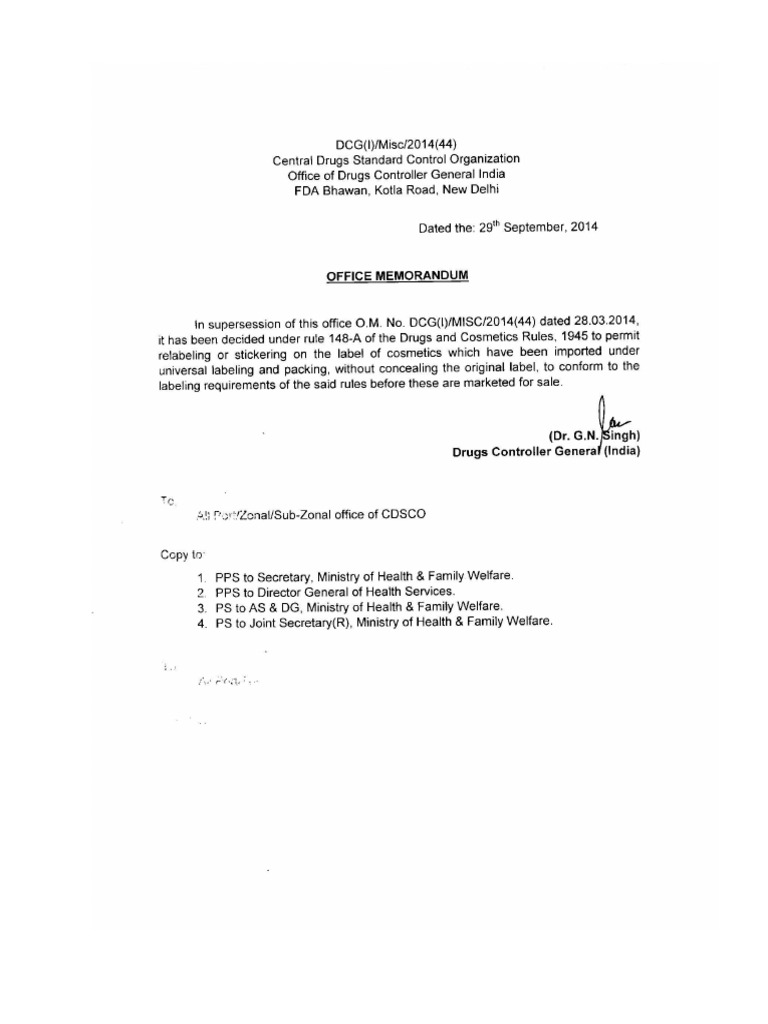 Cosmetics Relabelling | PDF