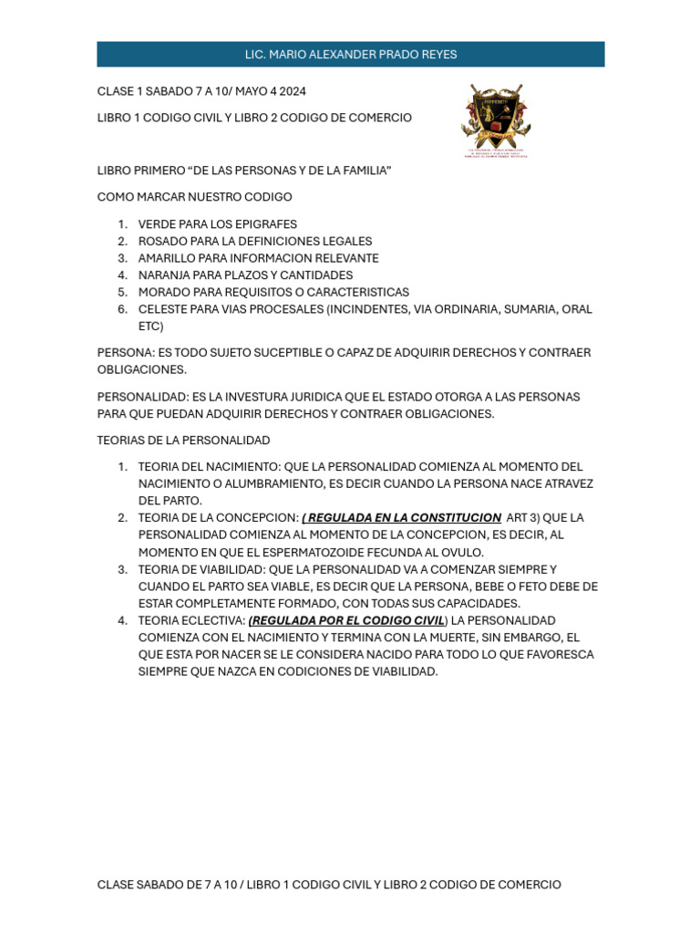 Primera Clase de Repaso Intensivo | PDF