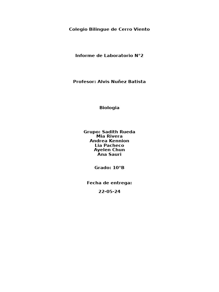 Colegio Bilingue de Cerro Viento | PDF