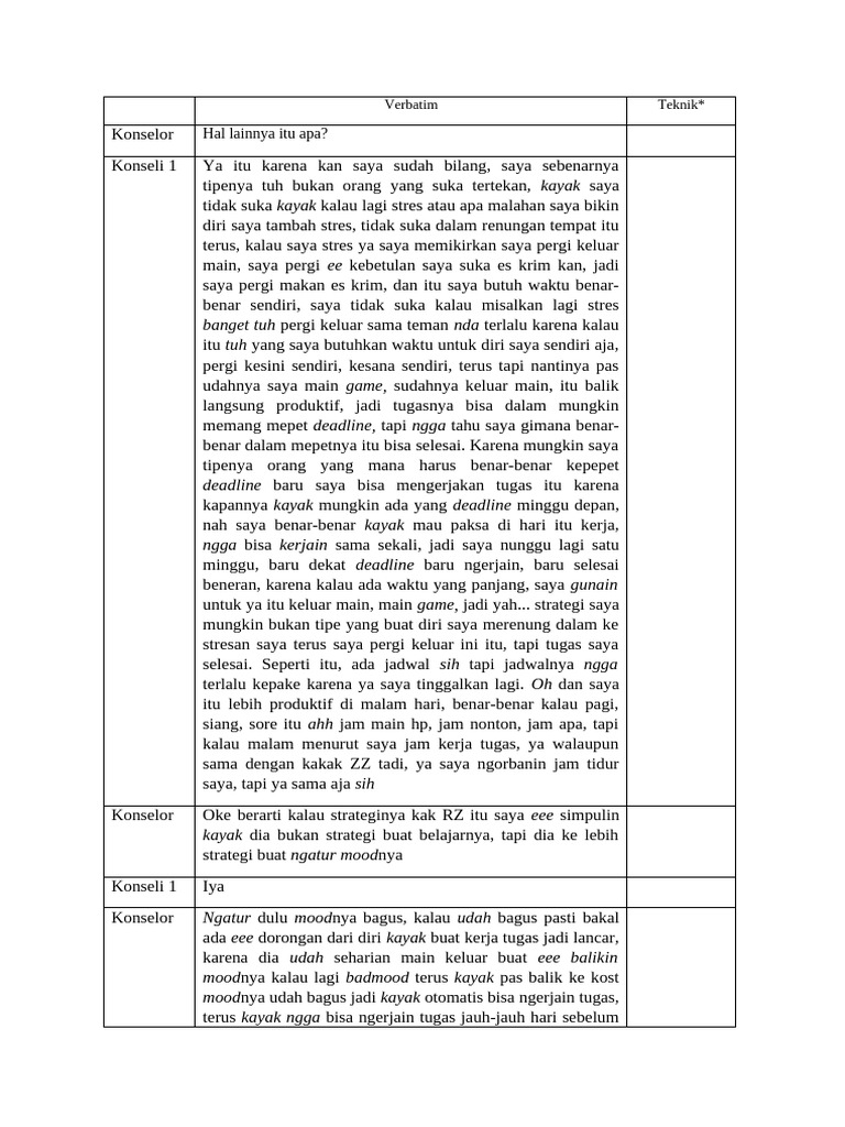 Verbatim FGD Bagian Akhir | PDF