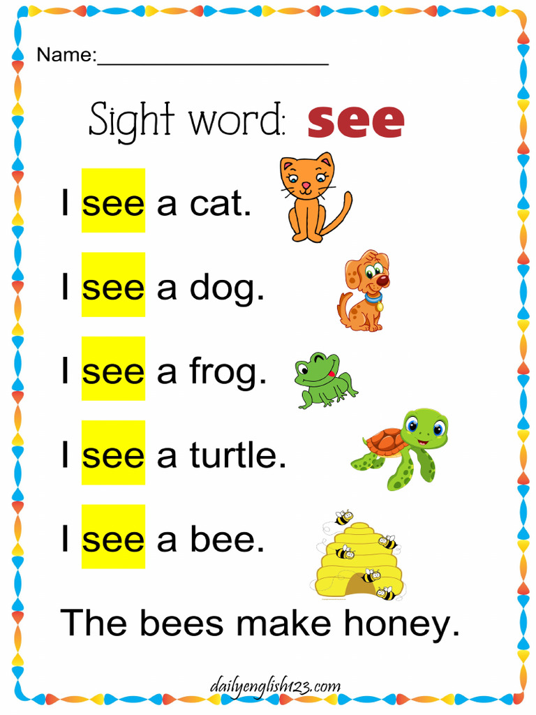 Sight Word Poetry Reading | PDF