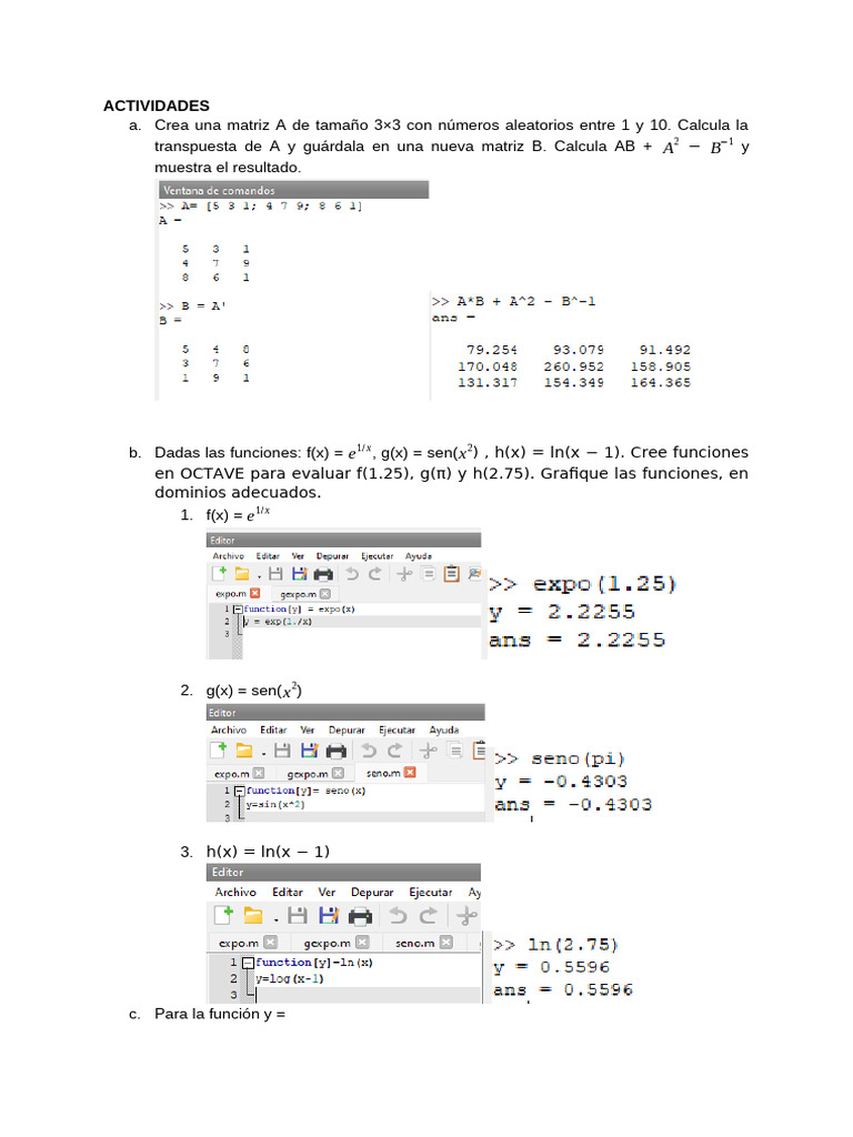 MÉTODOS NUMÉRICOS - Octave | PDF | Métodos y materiales de enseñanza