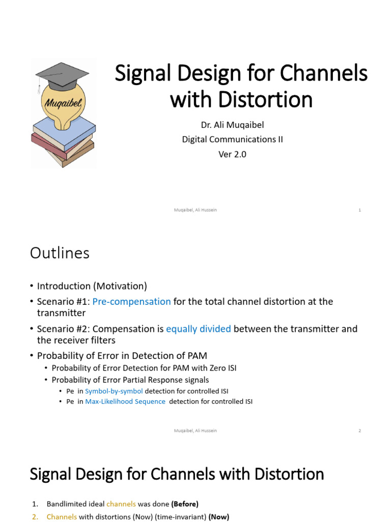 3 Signal Design For Channels With Distortion | PDF