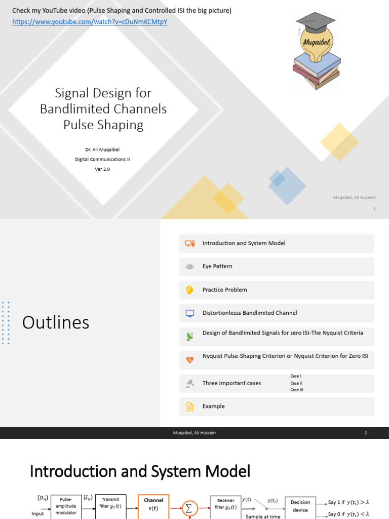 1 Signal Design For Bandlimited Channels | PDF