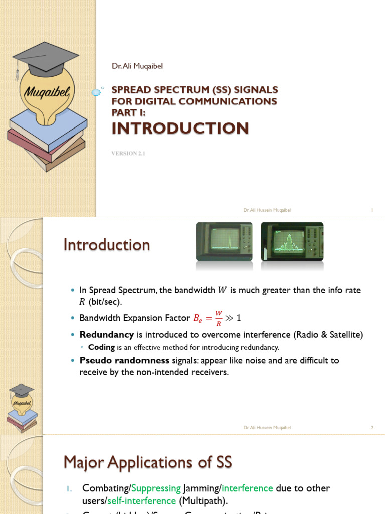 Part 1 Spread Spectrum Signals For Digital Communications | PDF