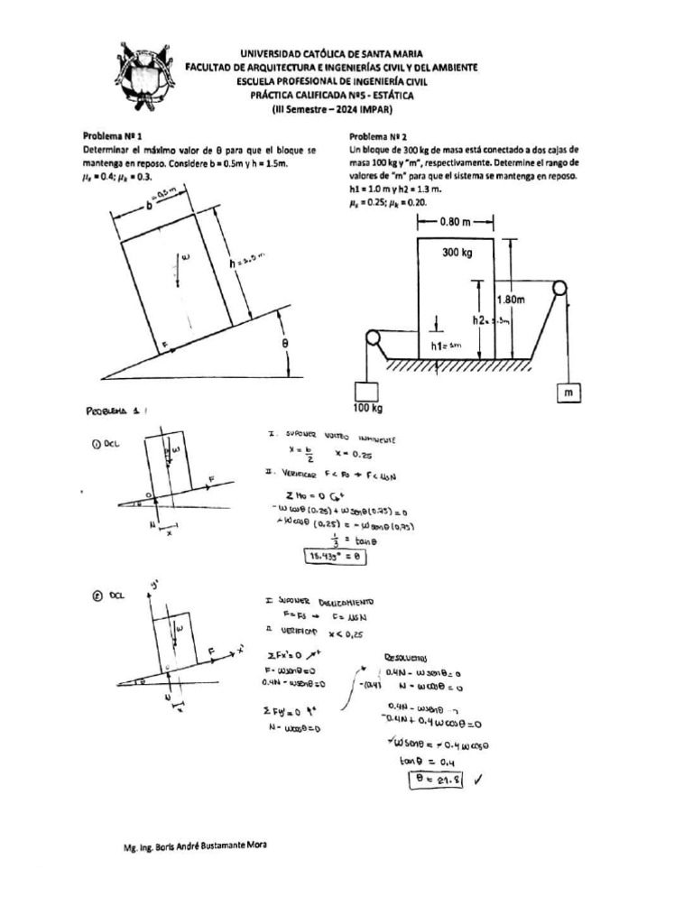 Práctica 5 - Estática | PDF