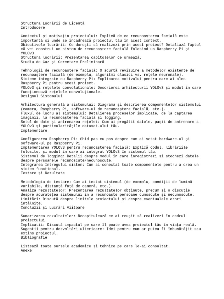 Structura Lucrare | PDF