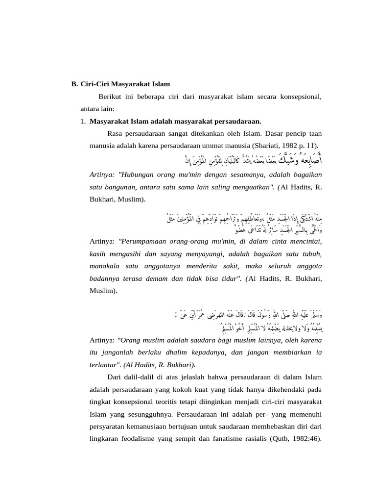 KELOMPOK 6 (Ciri-Ciri Masyarakat Islam) | PDF KELOMPOK 6 (Ciri-Ciri Masyarakat Islam) | PDF