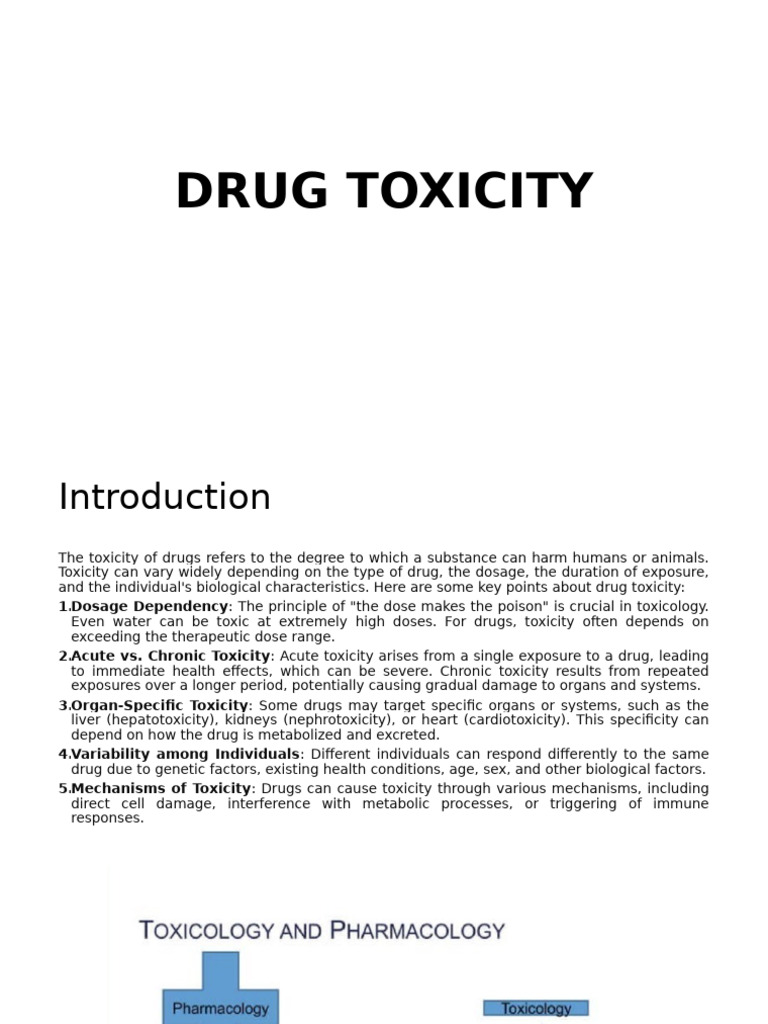Drug Toxicity | PDF
