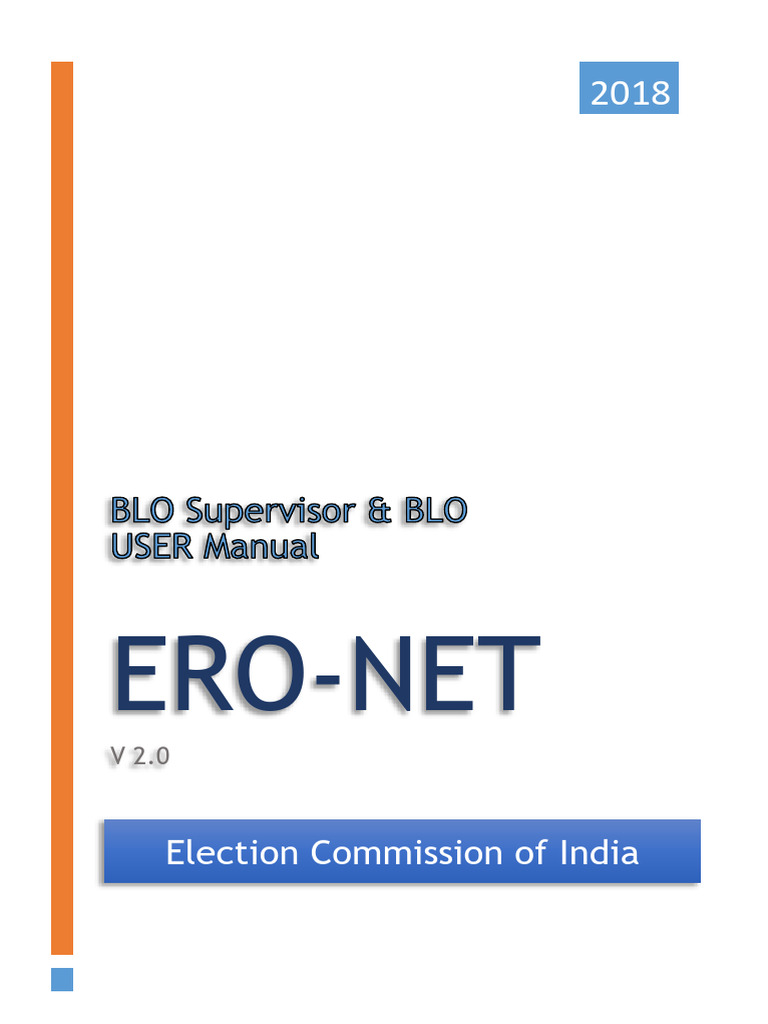 UserManual_ERO-Net V2.1 - BLO Supervisor | PDF