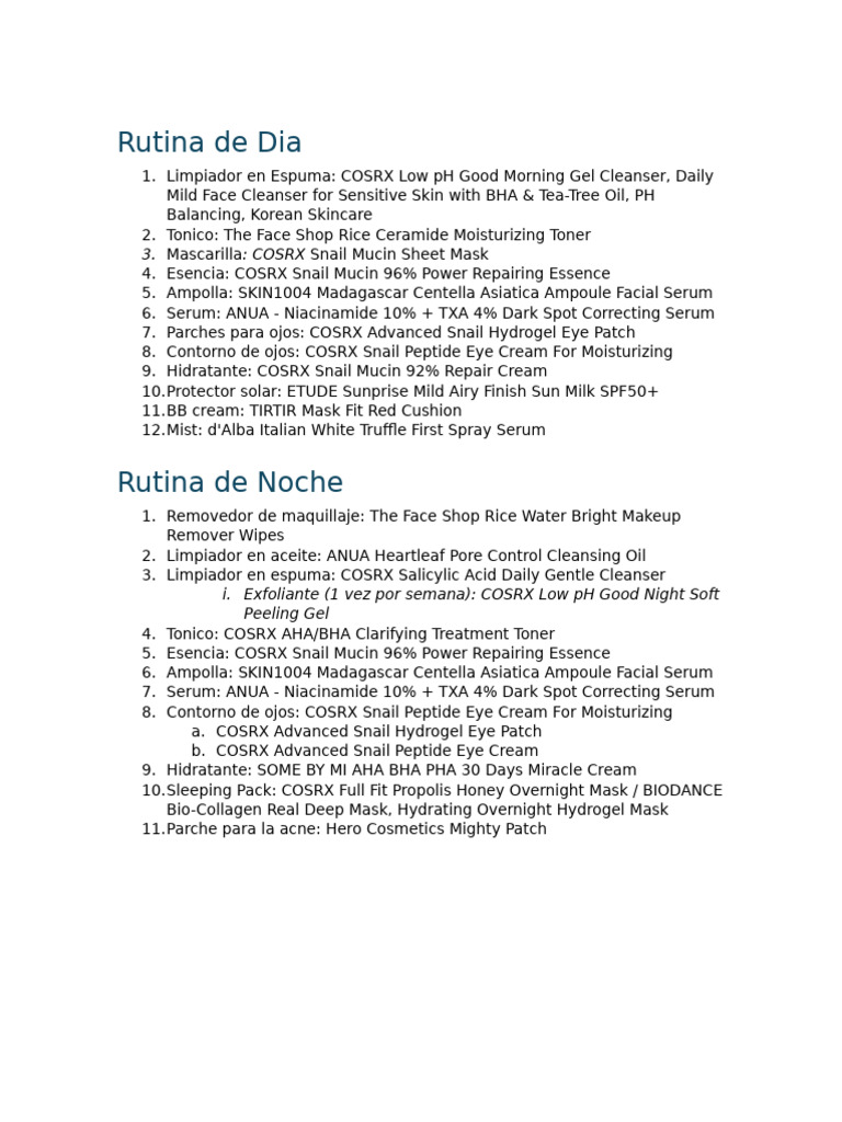 Rutina de Dia y Noche | PDF