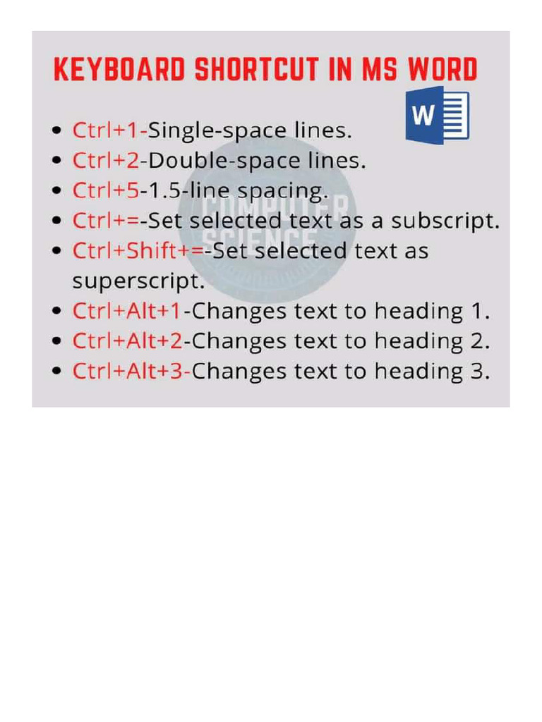 Microsoft Word Keyboard Shortcuts Guide | PDF