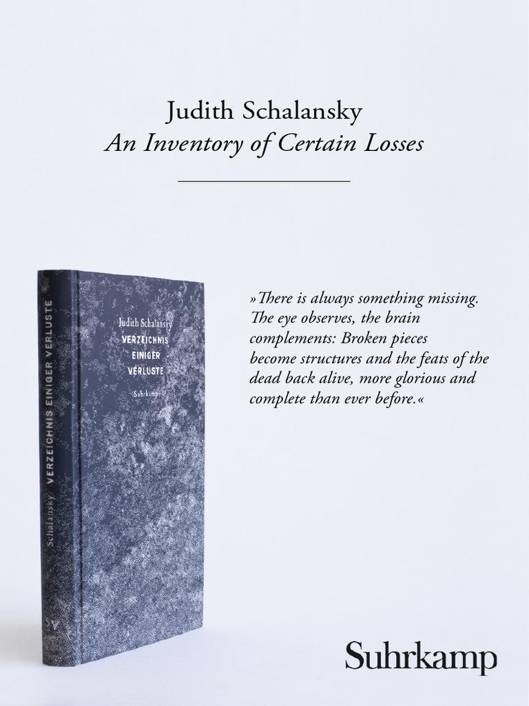 An-Inventory-Of-Losses 9783518428245 Sample Translation | PDF