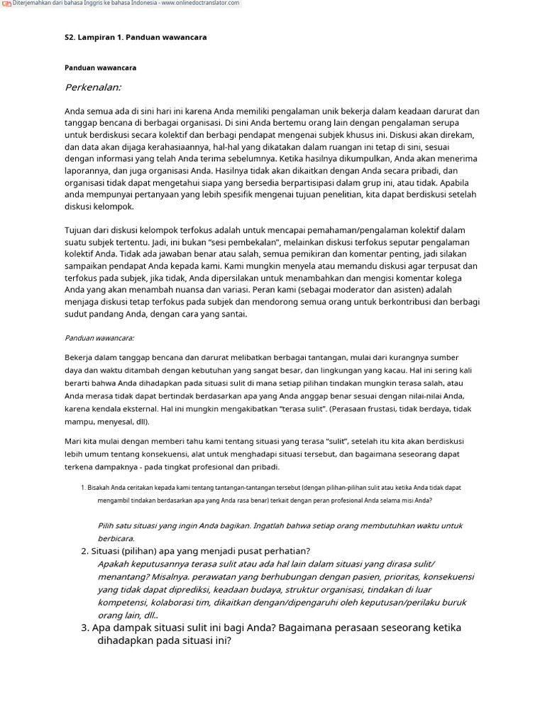 PANDUAN WAWANCARA - INDEPTH - JURNAL - INDO-merged | PDF