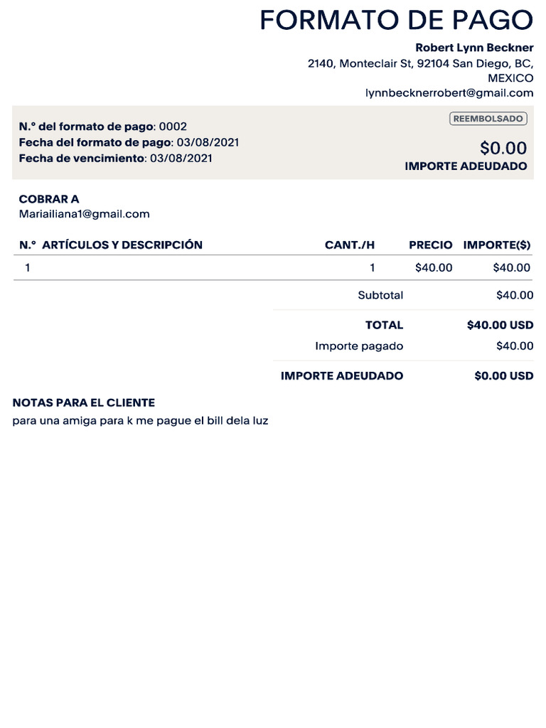 Invoice 0002 Pdf