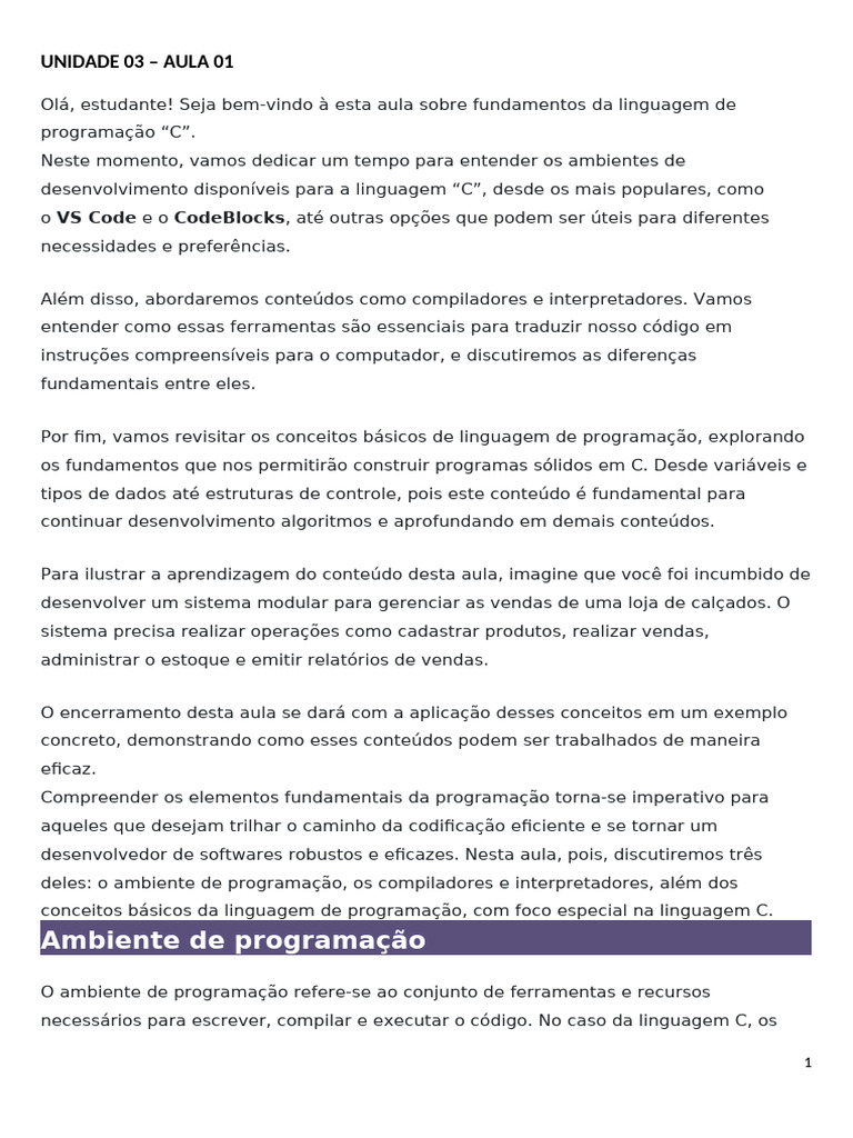 Algoritmos Unidade 03 Pdf