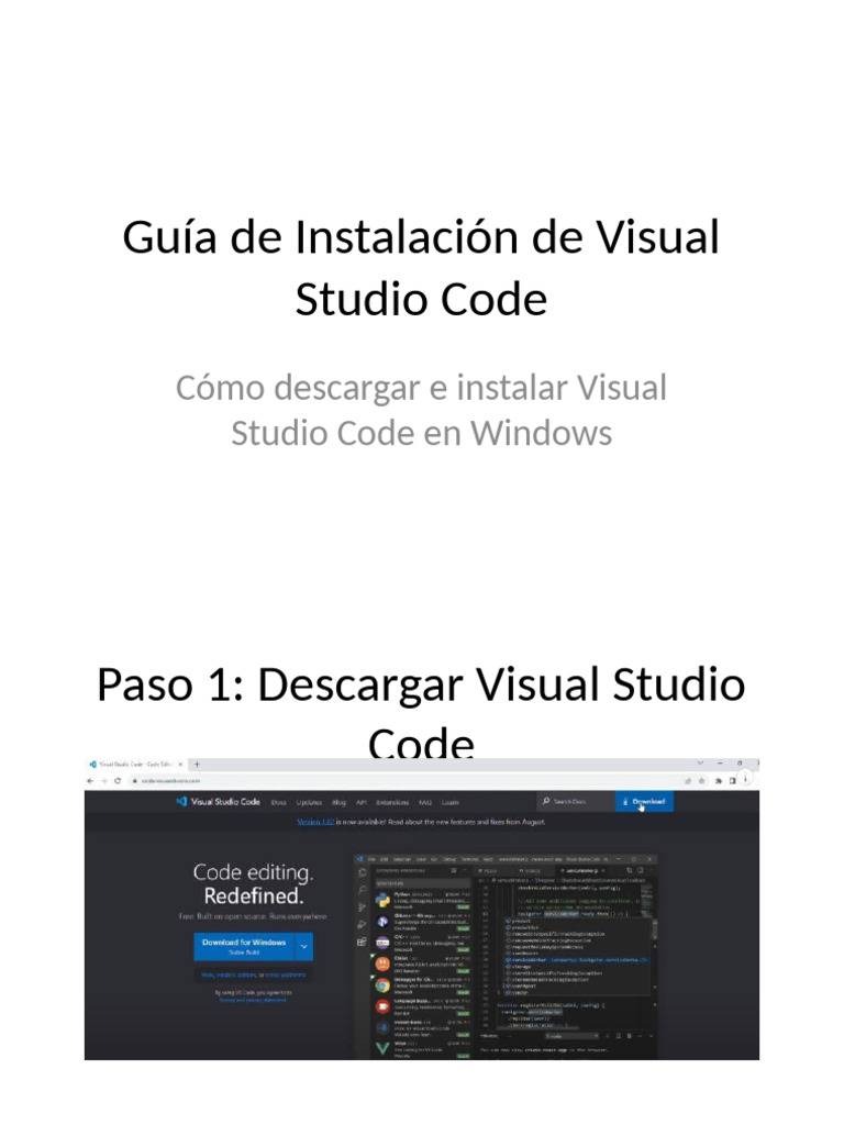 Guía Instalación Visual Studio Code | PDF