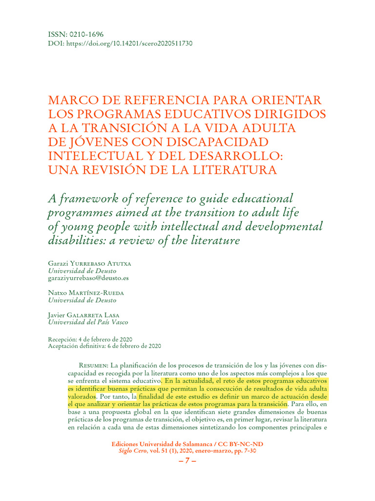 Marco de Referencia para Orientar Los Programas Educativos | PDF