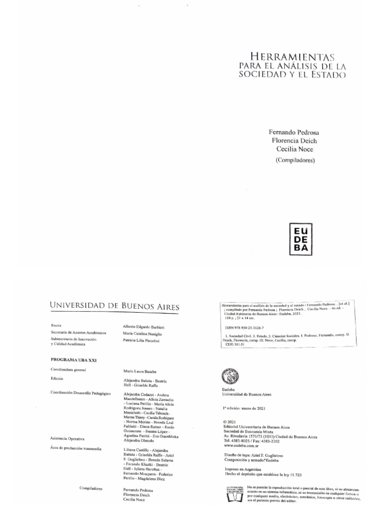 Herramientas para El Analisis de La Sociedad y Estado - 4 Edicion 2021 ... Herramientas para El Analisis de La Sociedad y Estado - 4 Edicion 2021 ...
