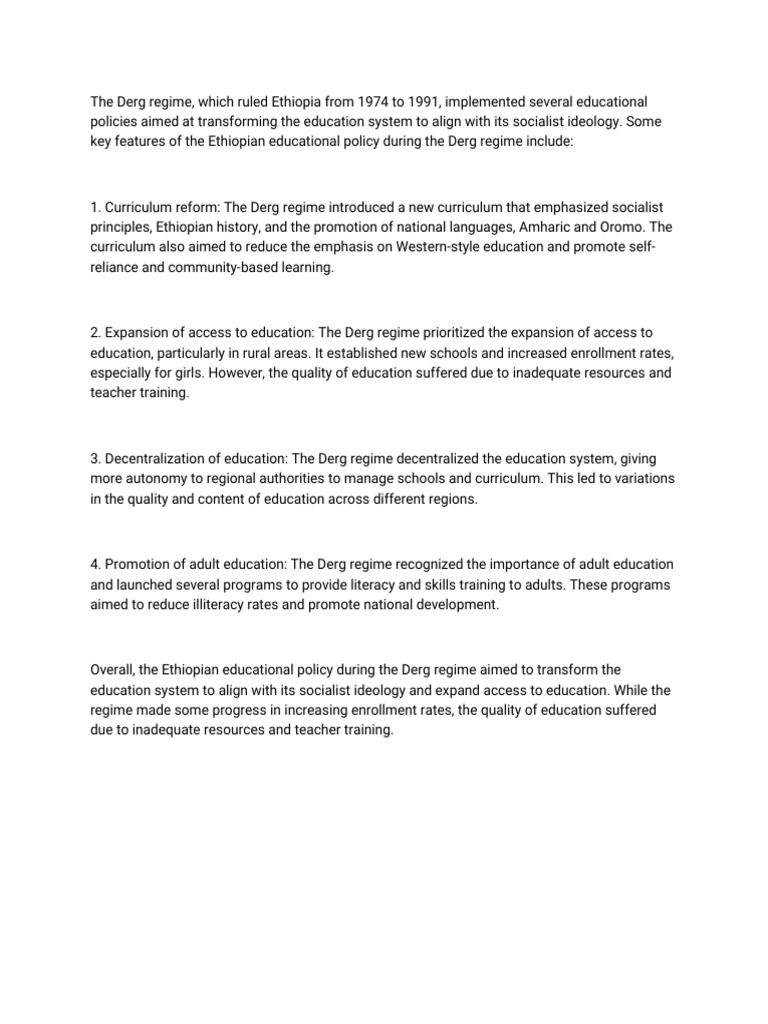 The Derg regime-WPS Office | PDF