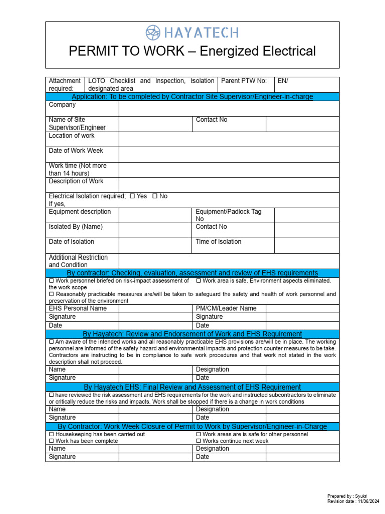 PTW Energized Electrical | PDF
