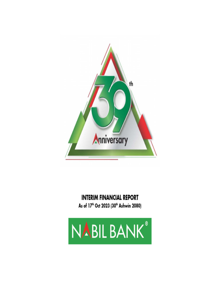 Interim Financial Report - Nabil Bank - Q1 - FY 2080-81 | PDF
