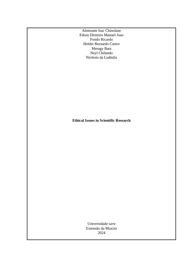 Ethical Issues Pdf