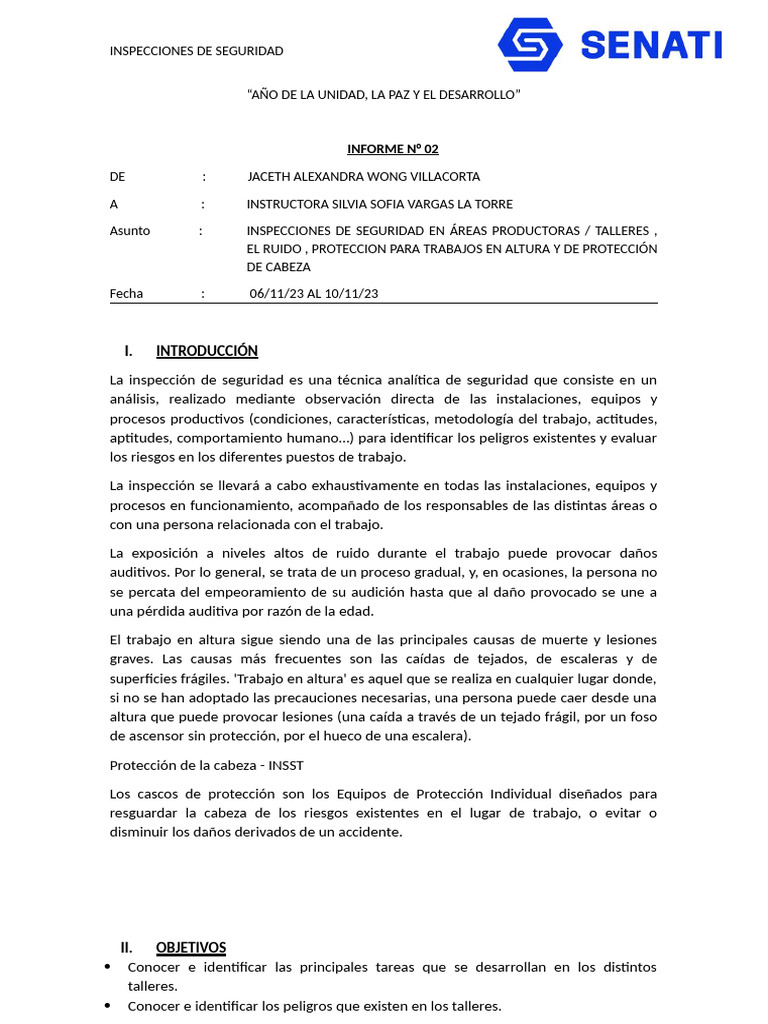 Informe 6 Inspecciones | PDF