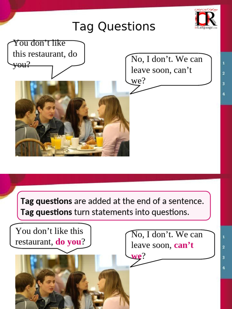 Understanding Tag Questions in English | PDF | Linguistic Morphology | Self-Improvement